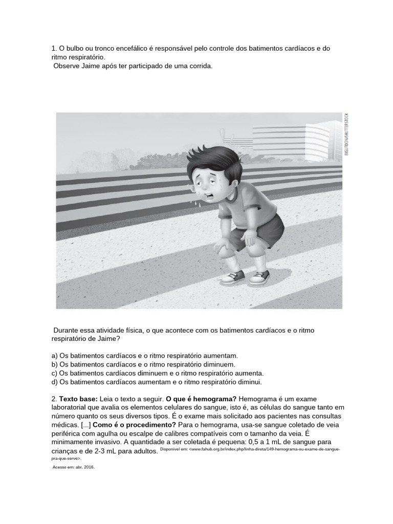 Atividades - 05 - 05 - 2025, 11 - 54 - 25 | PDF | Sangue | Corpo humano