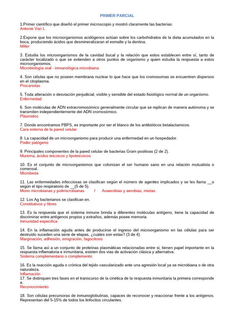 Examenes Micro Todos | PDF | Sistema inmune | Virus