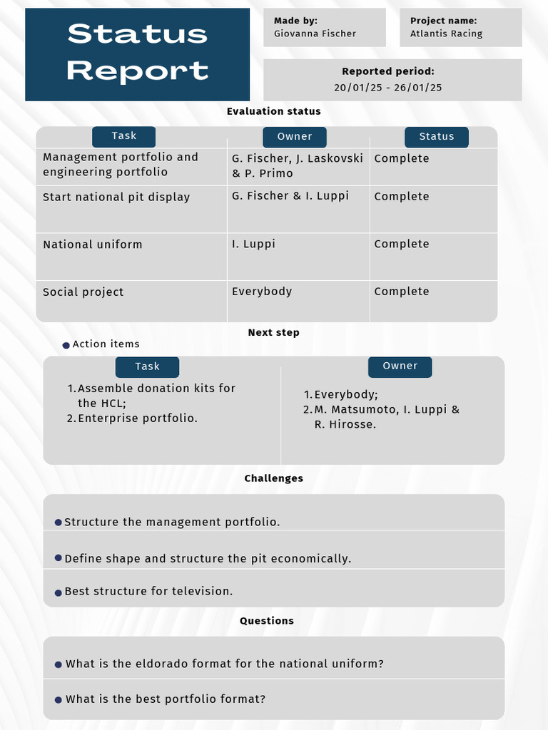 Task Owner Status | PDF