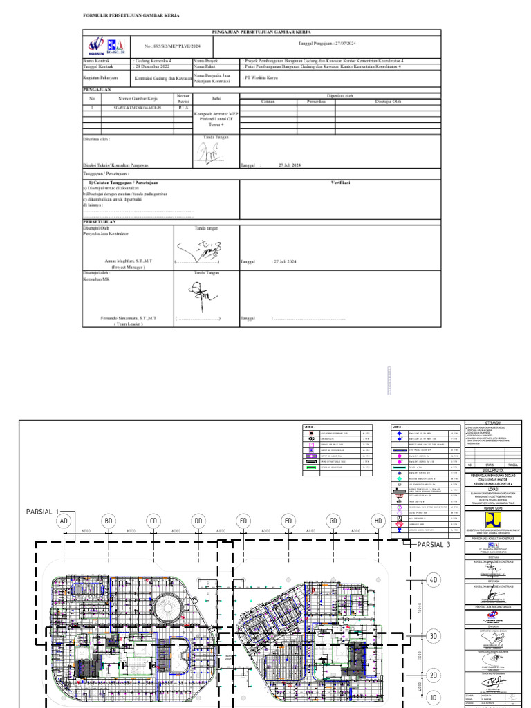 Denah Instalasi Komposit Plafon Ground Floor Tower 4 | PDF