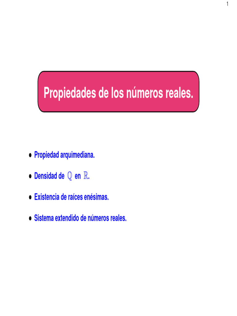 Analisis real clase 1 | PDF | Conceptos matemáticos | Álgebra abstracta