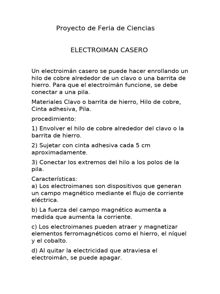 Proyecto de Feria de Ciencias 5to C | PDF