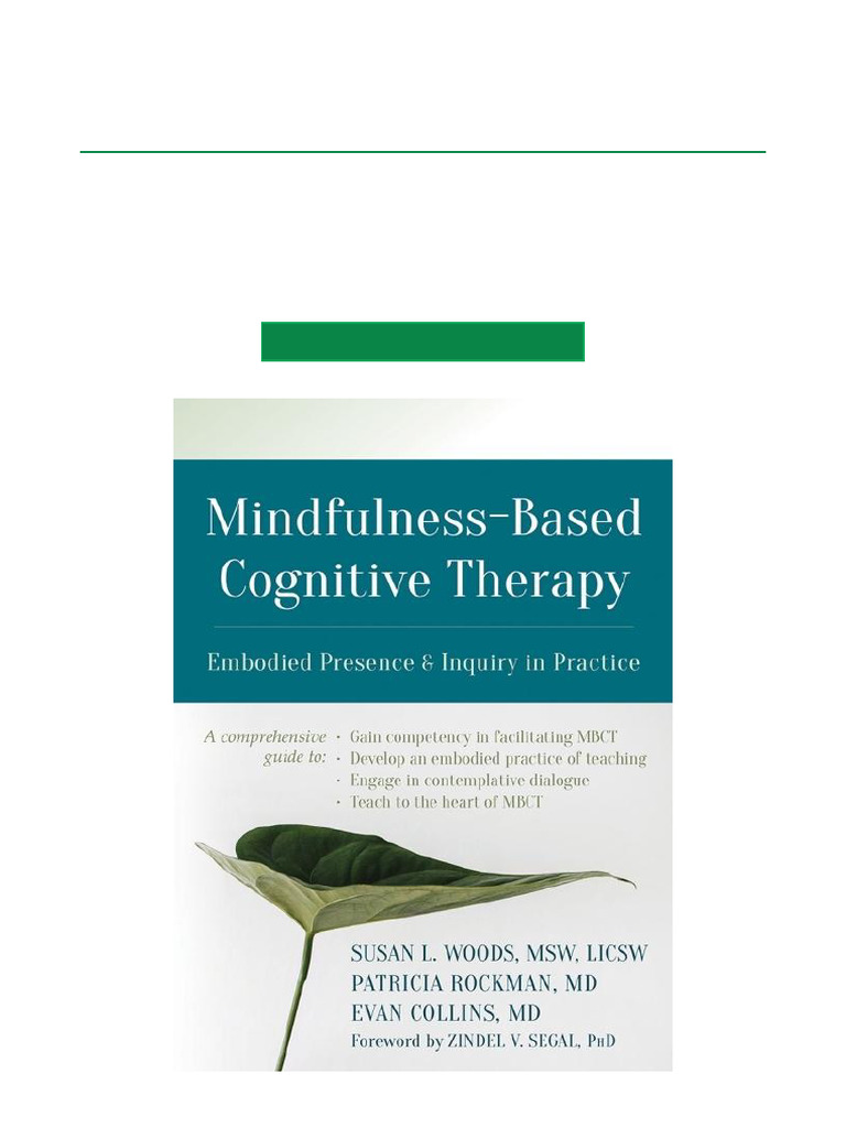 Mindfulness Based Cognitive Therapy Embodied Presence and Inquiry in Practice Direct Ebook ...