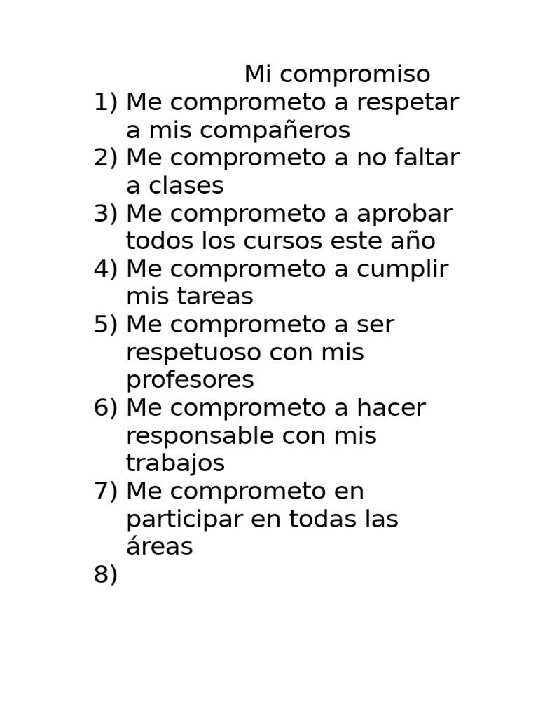 Mi Compromiso | PDF