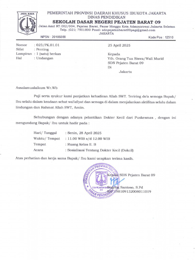 Undangan Dokcil | PDF