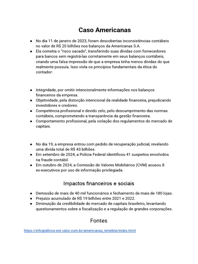 Caso Americanas | PDF