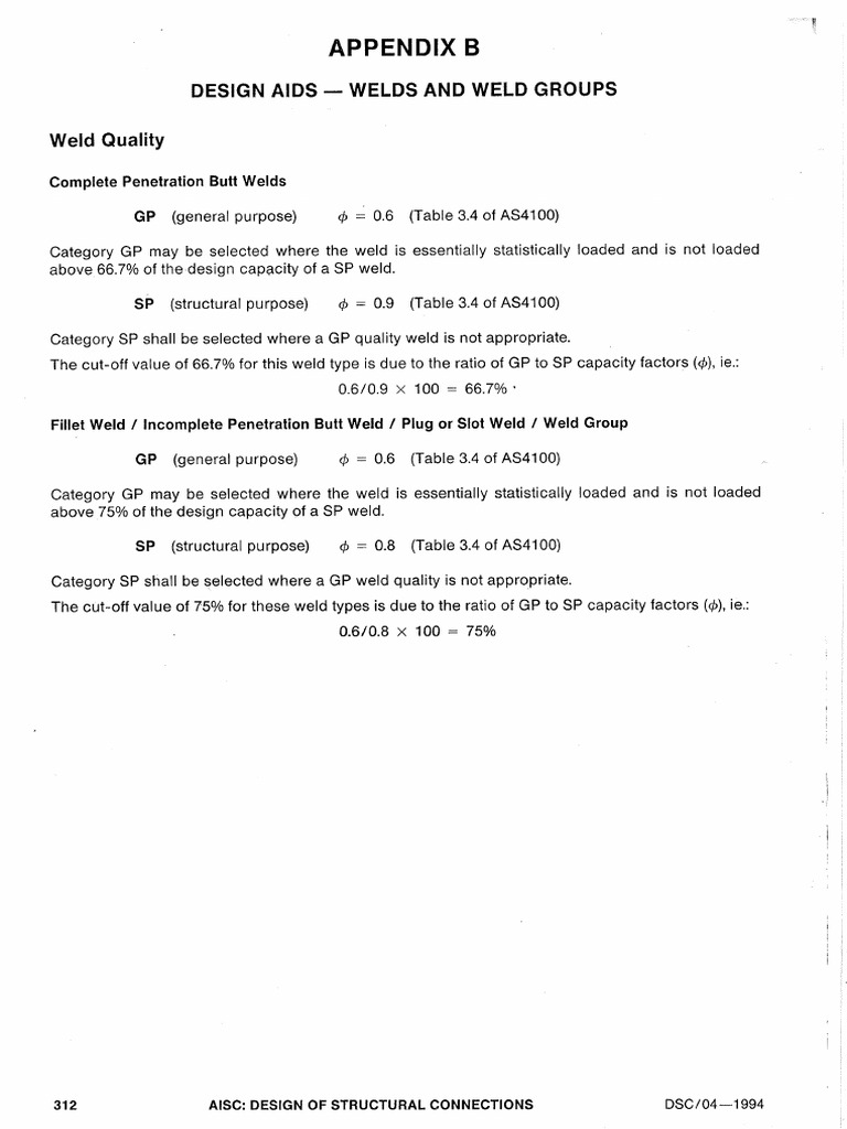 Appendix B Weld Design Aid | PDF