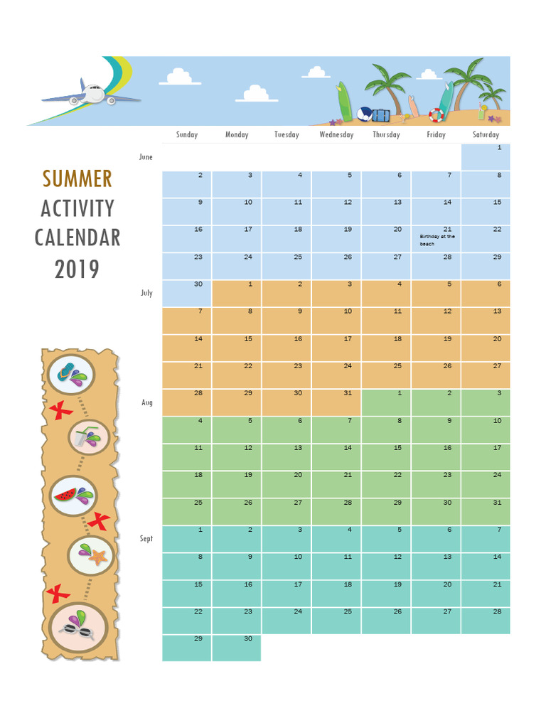 SUMMER ACTIVITY CALENDAR | PDF