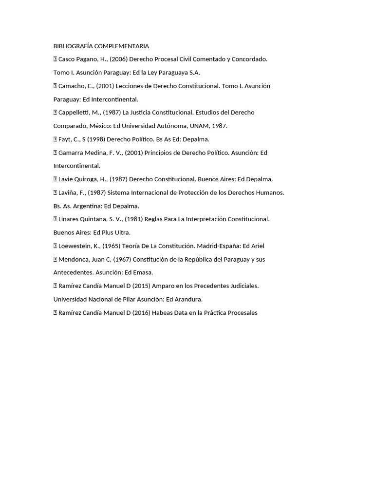 Bibliografía Complementaria | PDF