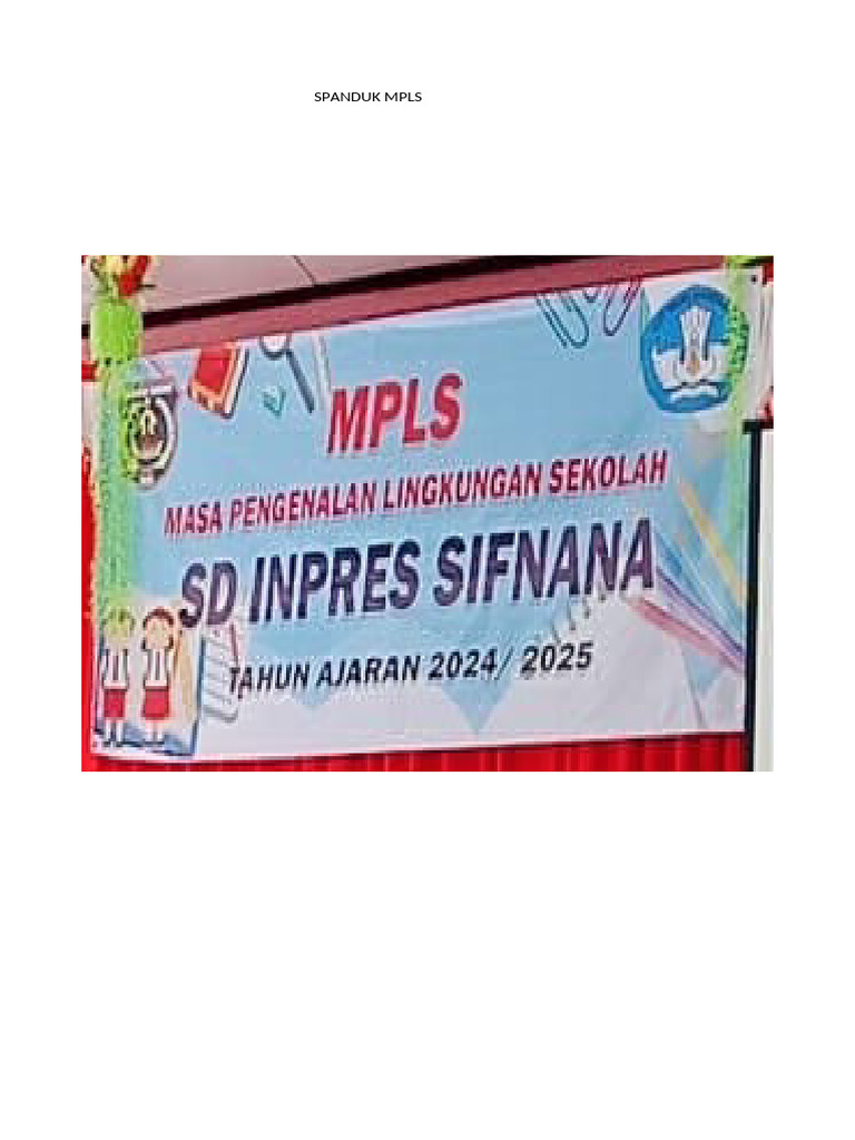 Spanduk MPLS dan Kegiatan Sekolah 2025 | PDF