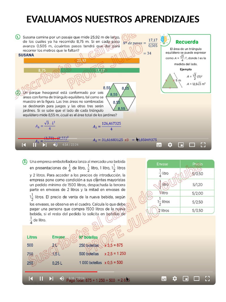 Solucionario Ficha1 3ro. Secundaria | PDF