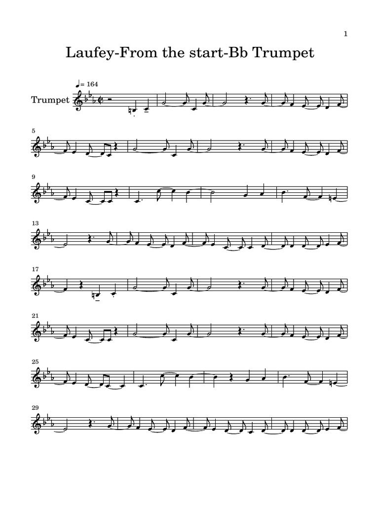Laufey: From the Start Trumpet Sheet | PDF