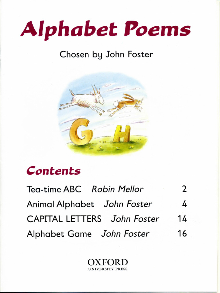I Can Read Poetry 3 4 Alphabet SB | PDF