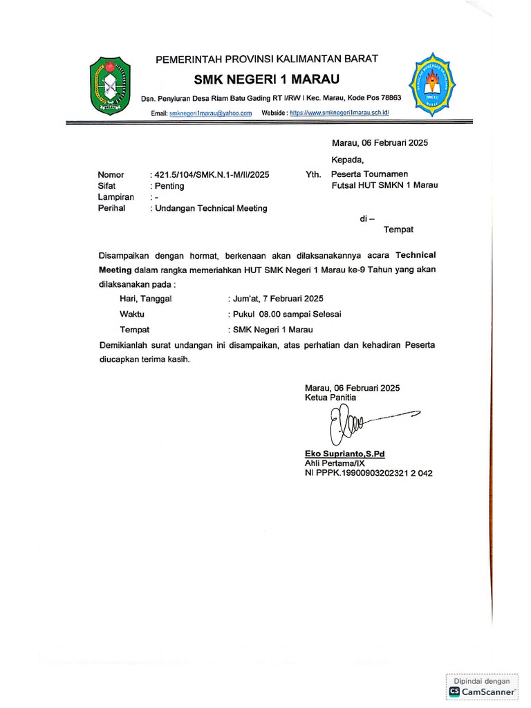 Surat Undangan TM | PDF