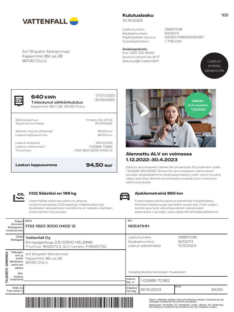 Electricity Bill Paper - Shayekh Arif | PDF