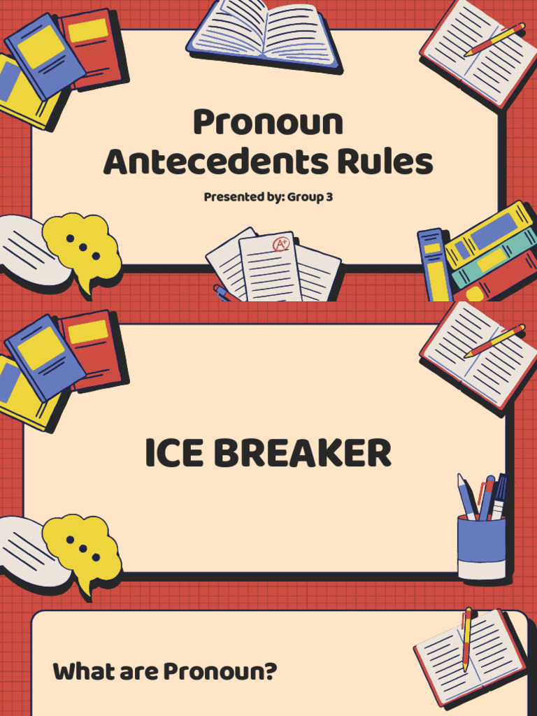 Pronoun Antecedents Rules | PDF | Pronoun | Grammatical Gender