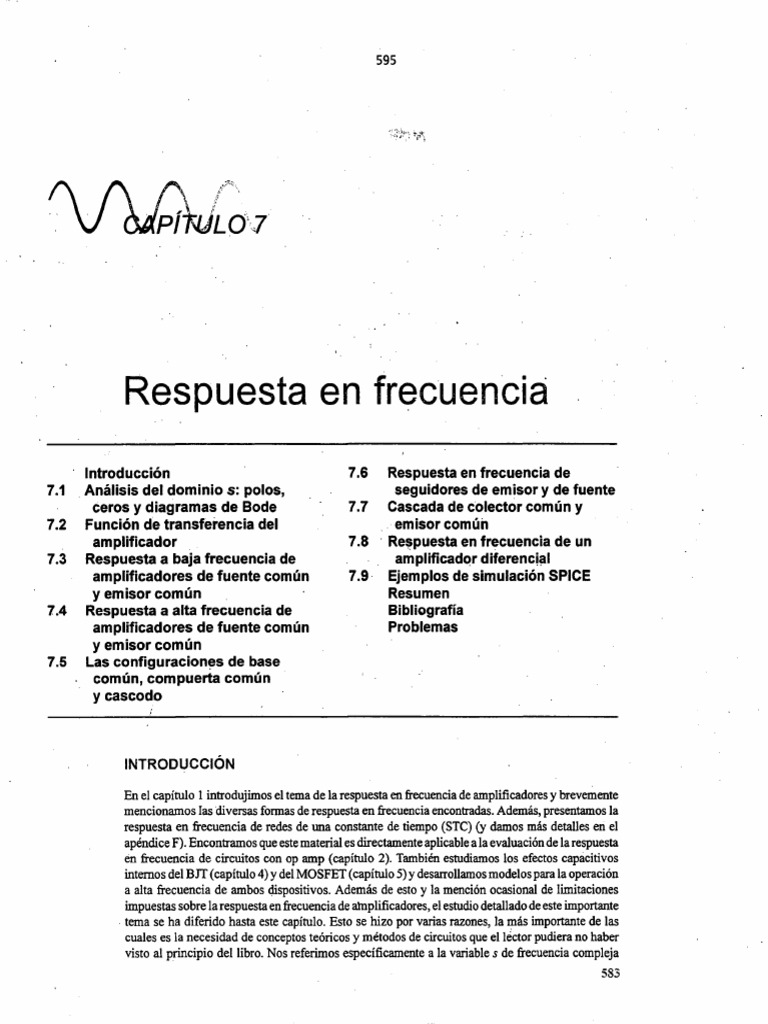 Circuitos Microelectronicos - Sedra Smith 4 Cap7 | PDF