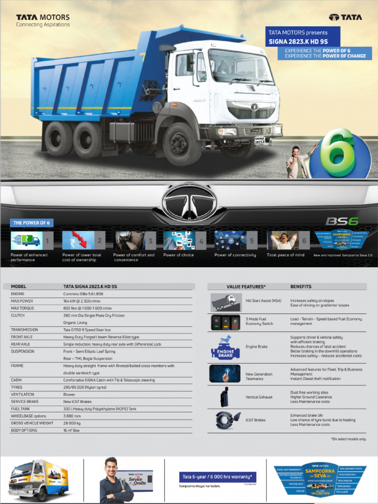 Tata Signa 2823 K HD 9s Brochure | PDF
