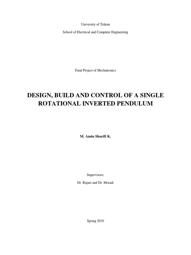 Inverted Pendulum | PDF | Rotation Around A Fixed Axis | Lagrangian ...
