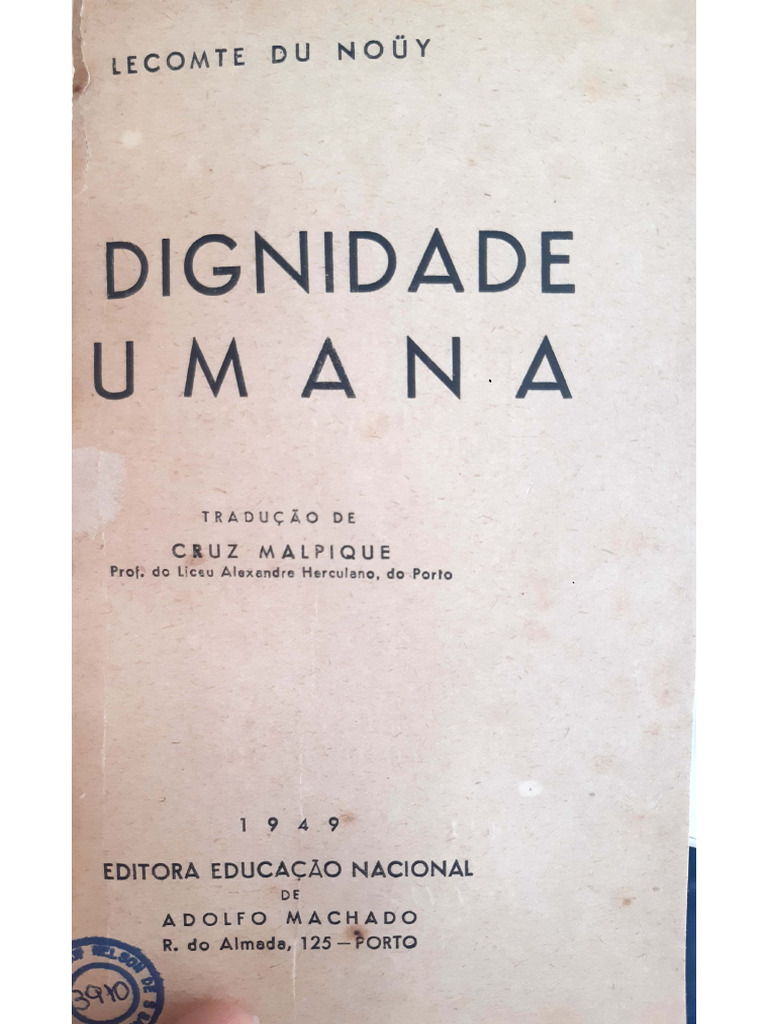 Dignidade Humana - Lecomte Du Nouy | PDF