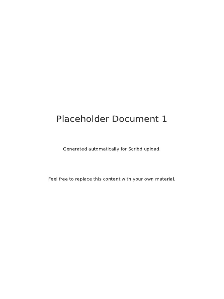 Placeholder Document 1 | PDF