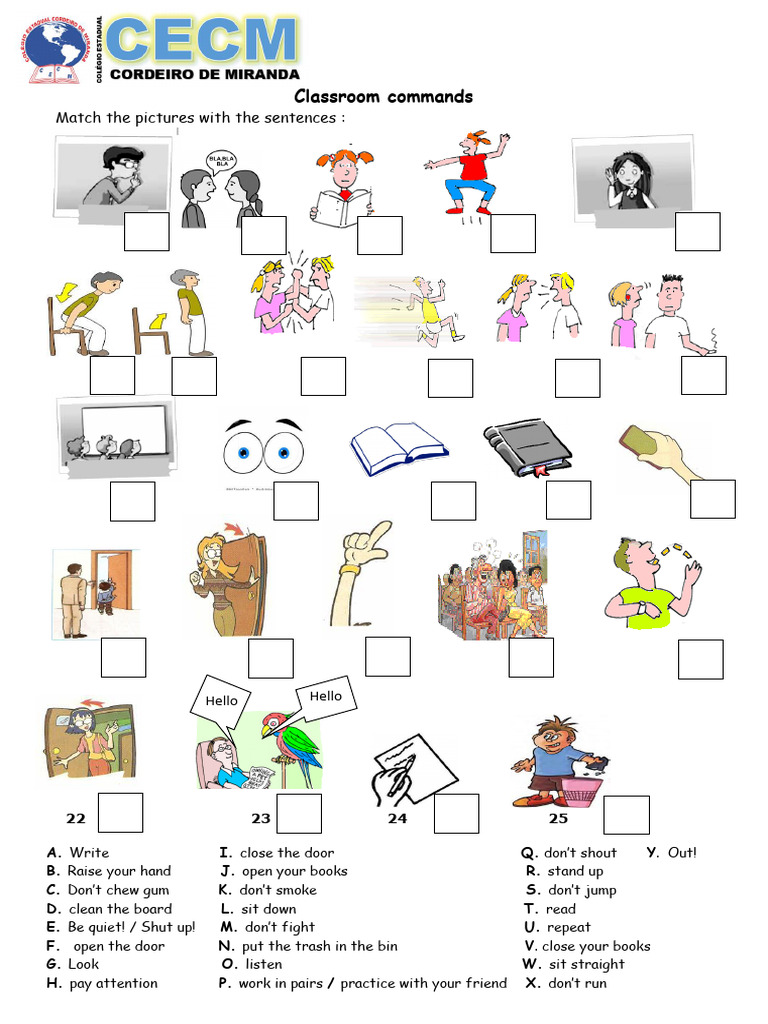 Classroom Commands and Instructions | PDF