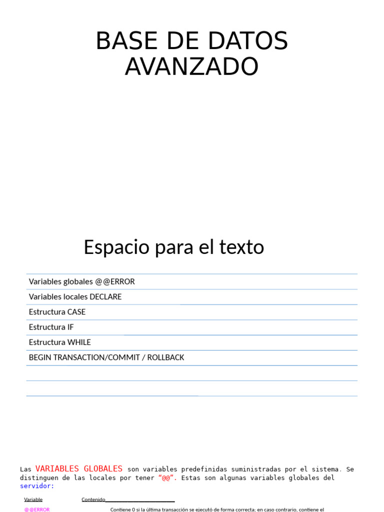 Base de Datos | PDF | SQL | Servidor SQL de Microsoft