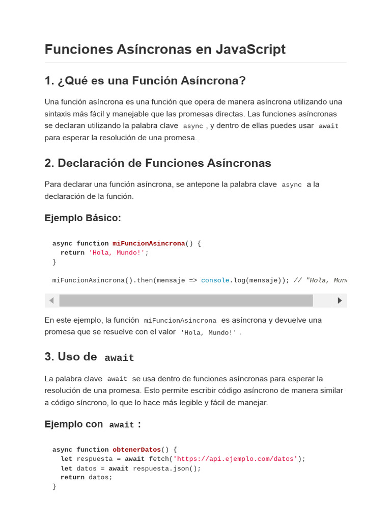 Funciones Asíncronas en JavaScript | PDF | Json | Script Java
