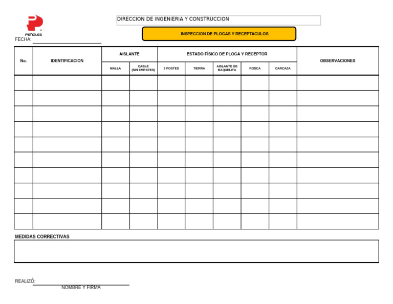Inspeccion Plogas y Receptaculos | PDF