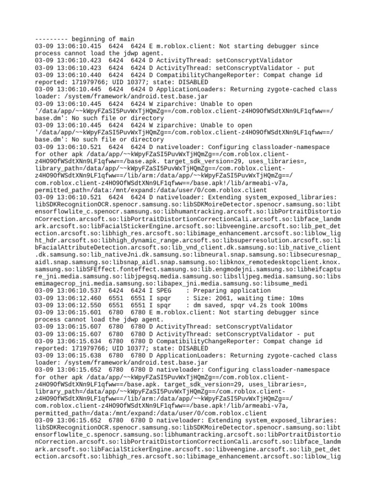 Mod Menu Log - Com.roblox.client | PDF | Software | System Software