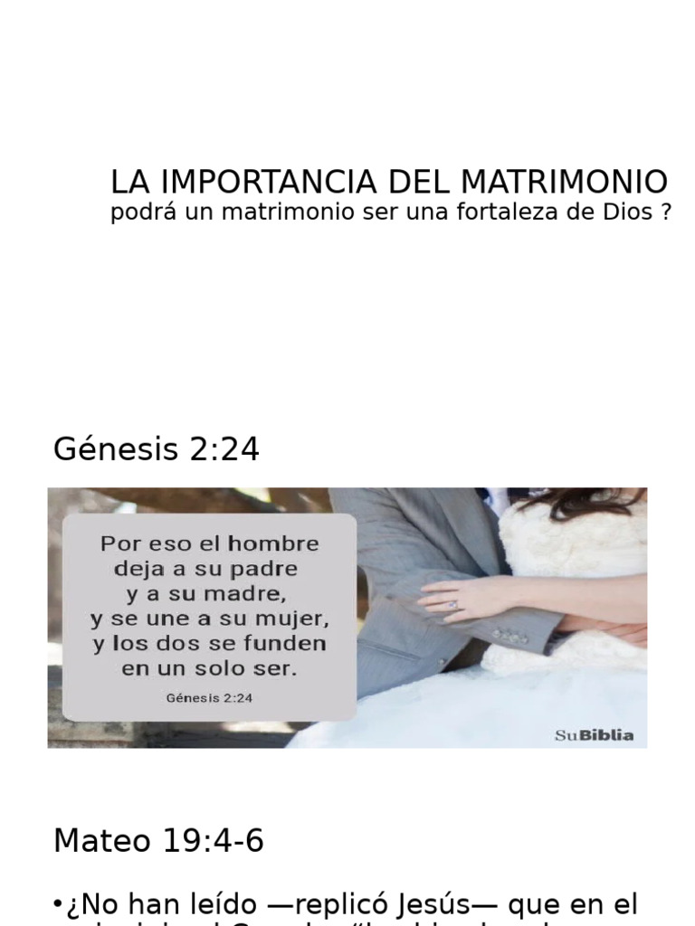 La Importancia Del Matrimonio | PDF | Amor | Creencia religiosa y doctrina