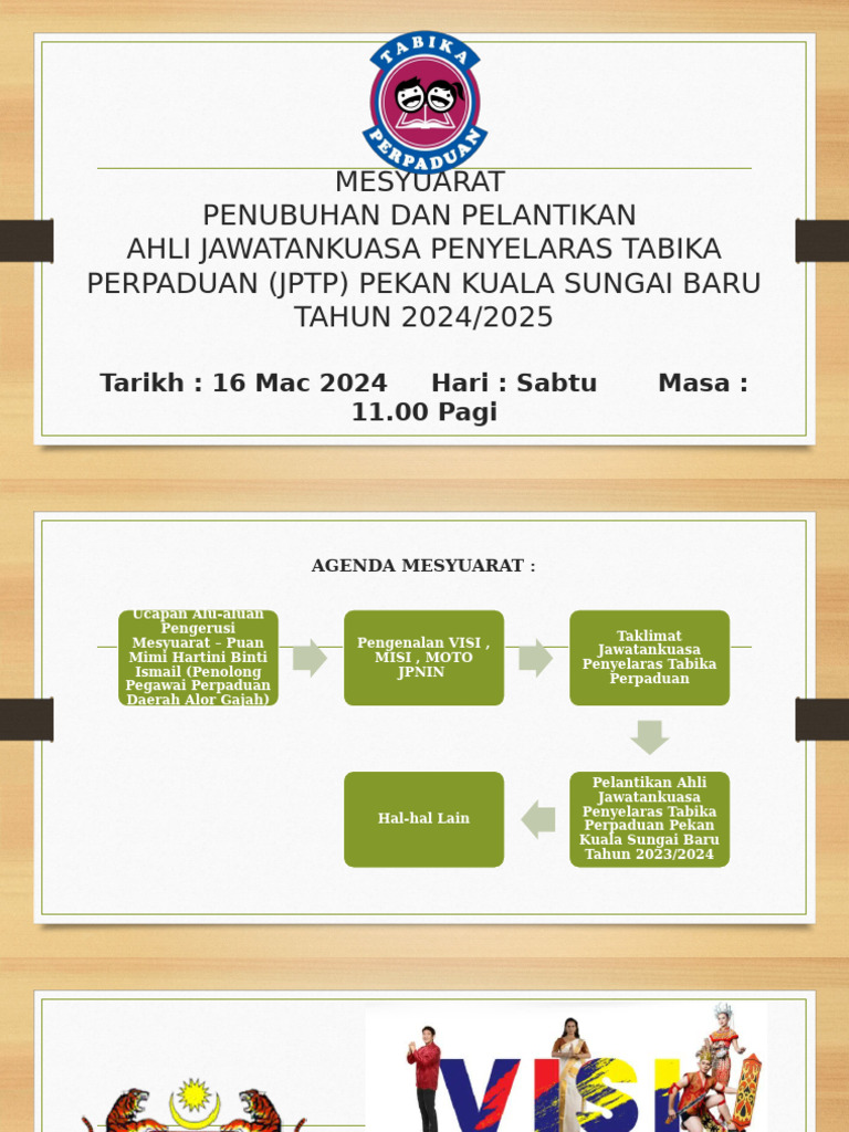 Slaid Mesyuarat Penubuhan JPTP 2023 | PDF