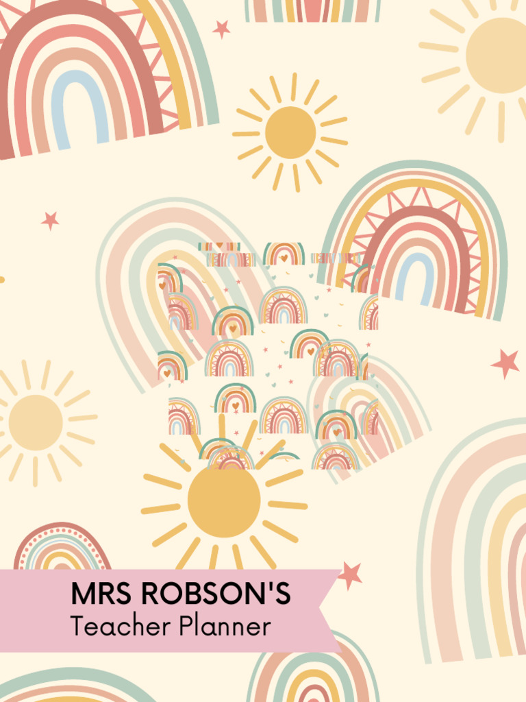 Colorful Rainbow Ultimate Teacher Planner | PDF