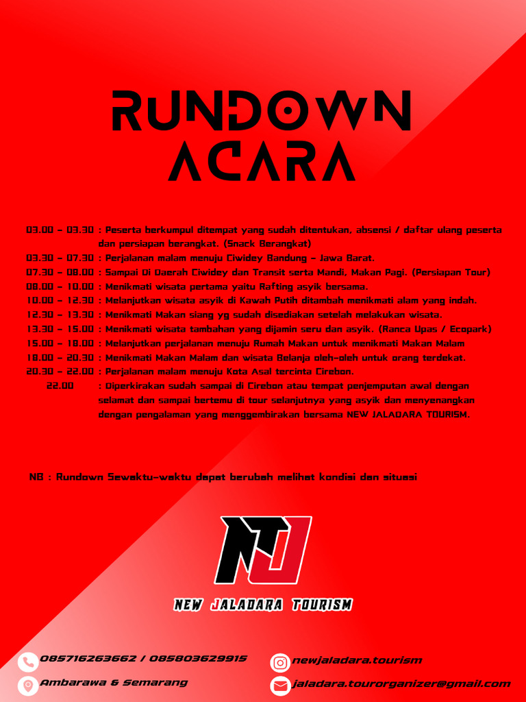 Rundown Acara PDF | PDF