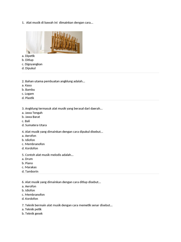 SOAL US SBDP KELAS 6 2025 | PDF