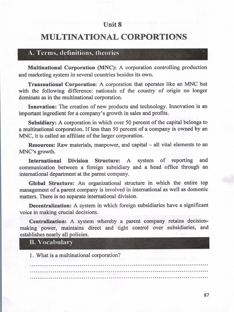 Tieng Anh Chuyen Nganh Kinh Doanh Quoc Te-Chapter 5 | PDF