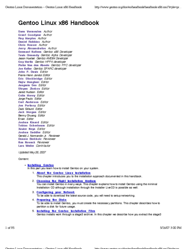 Gentoo Linux Documentation - Gentoo Linux x86 Handbook | PDF | Ip Address | Booting