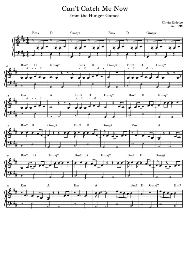 10 Can't Catch Me Now - Olivia Rodrigo Can't Catch Me Now | PDF | Song Recordings | Song Forms