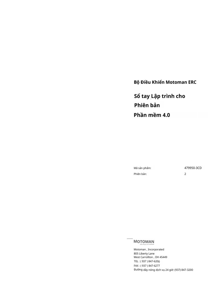 Yaskawa Robot Programming Manual Motoman ERC Controller - VI | PDF