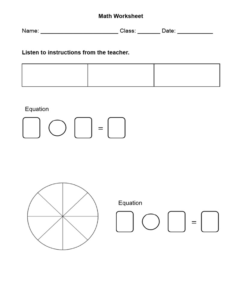 Fraction Worksheet | PDF