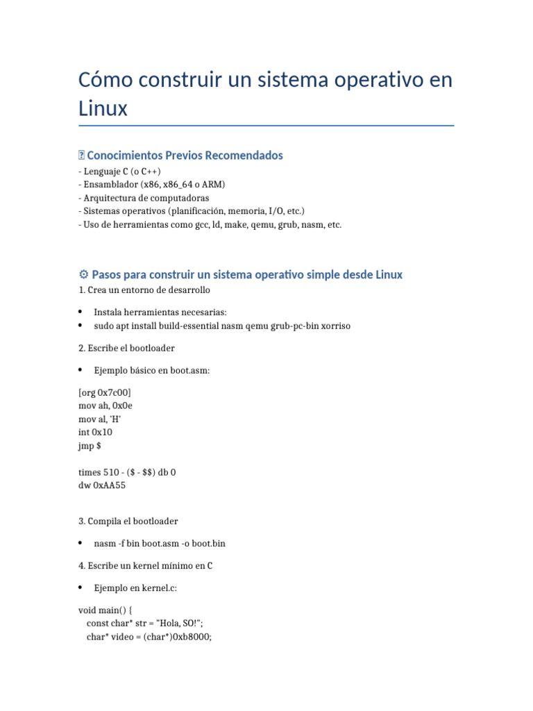 Construir SO en Linux v2 | PDF
