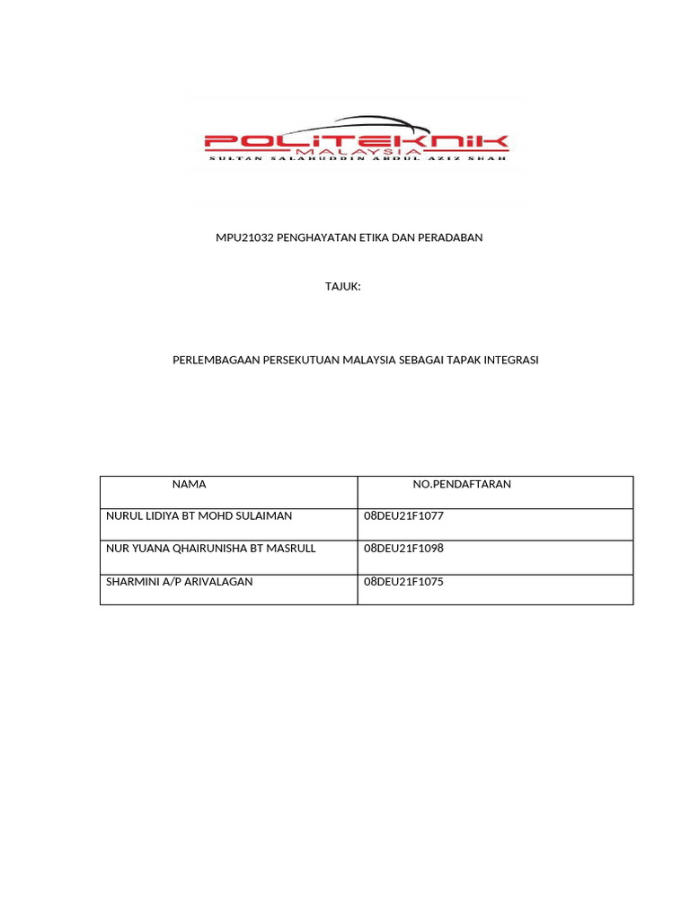 Mpu21032 Penghayatan Etika Dan Peradaban | PDF