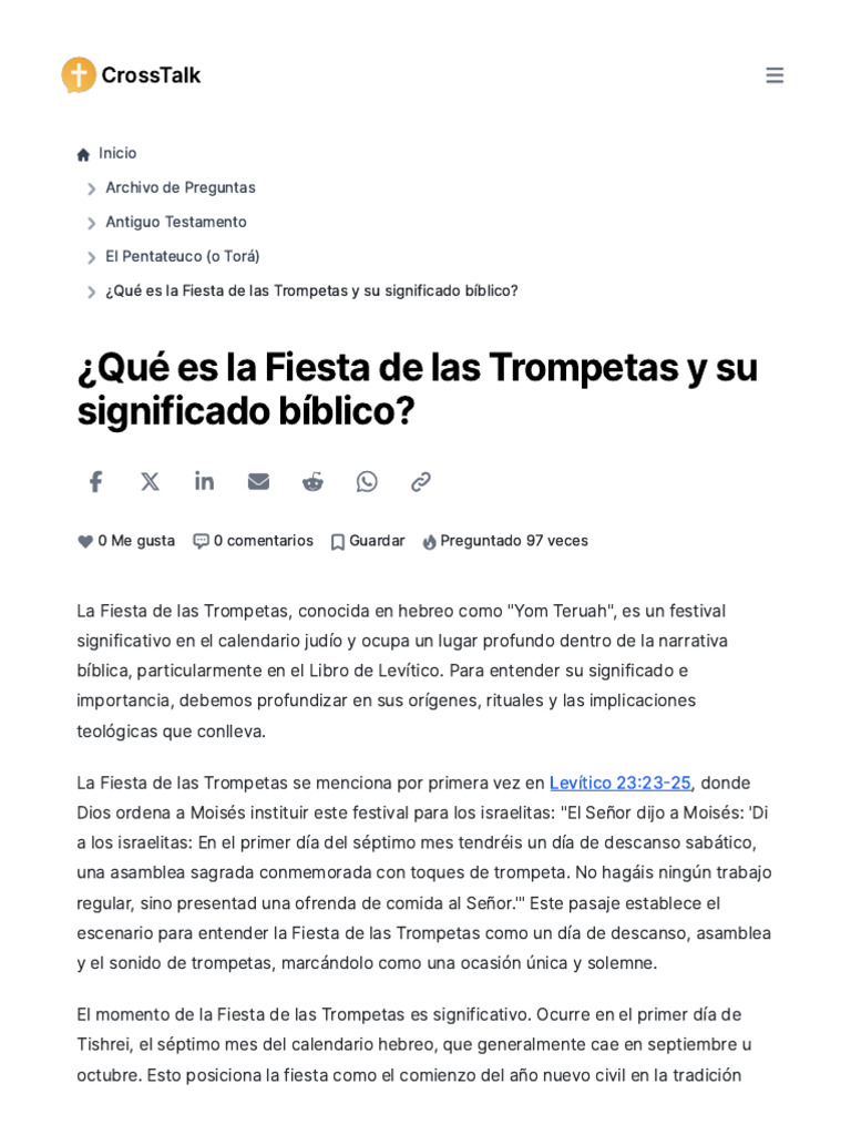 Significado de la Fiesta de las Trompetas | PDF | Rosh Hashaná | Yom Kippur