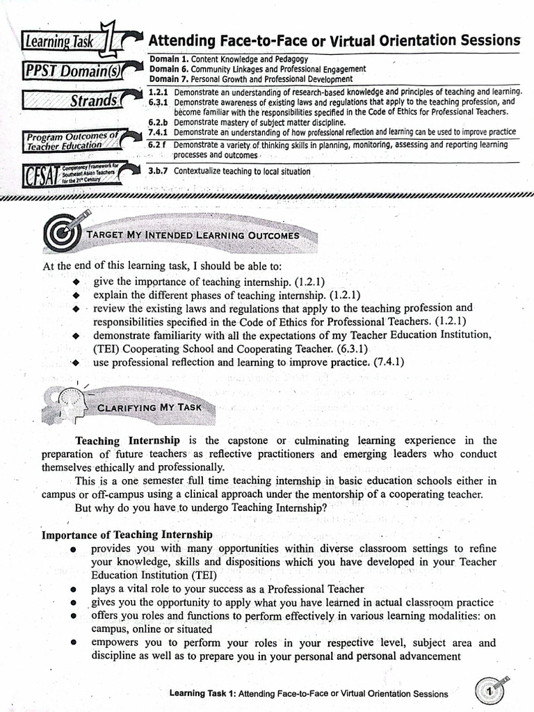 Learning Task 1 | PDF