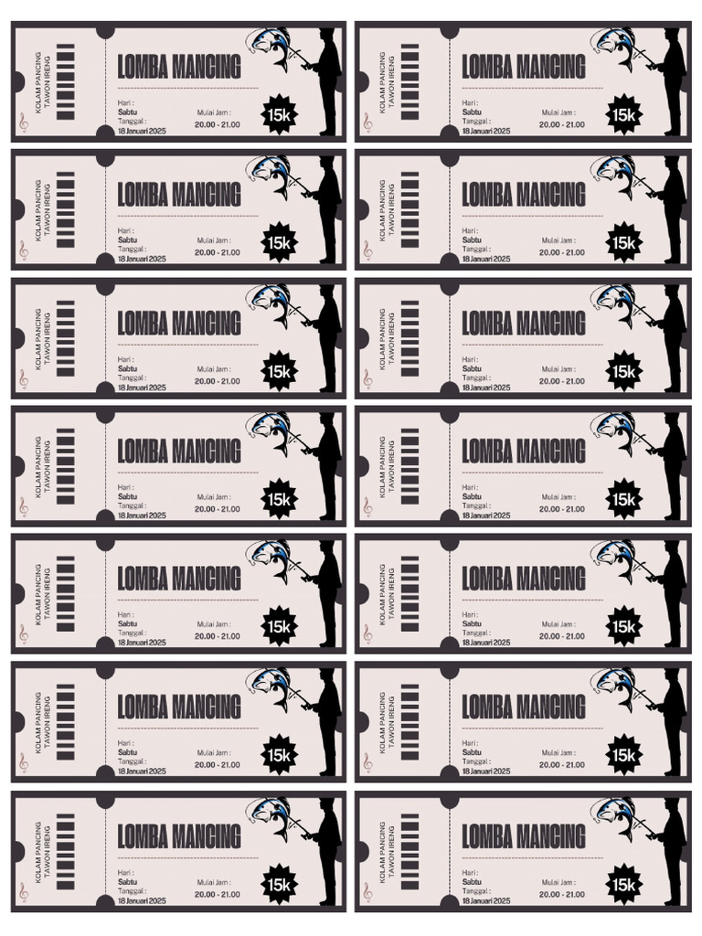 Tiket Mancing | PDF