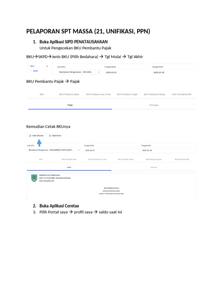 Coretax SPT 2025 | PDF