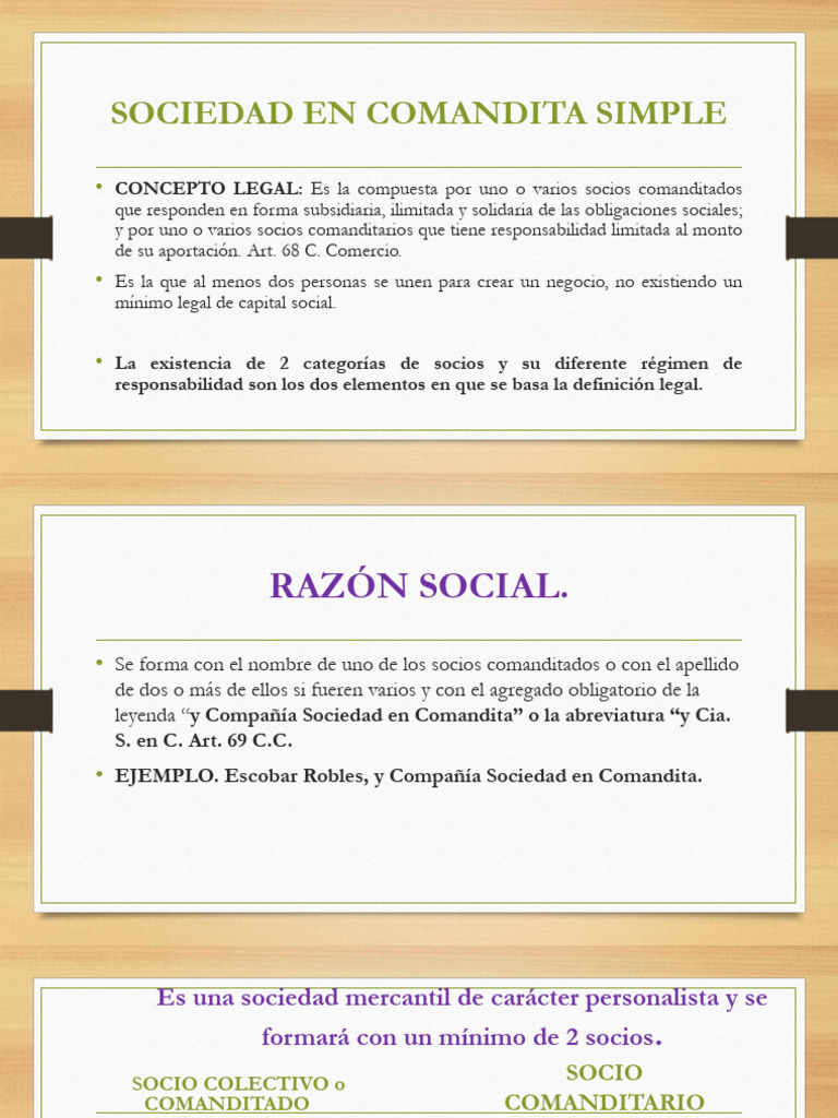 Sociedad en Comandita Simple | PDF