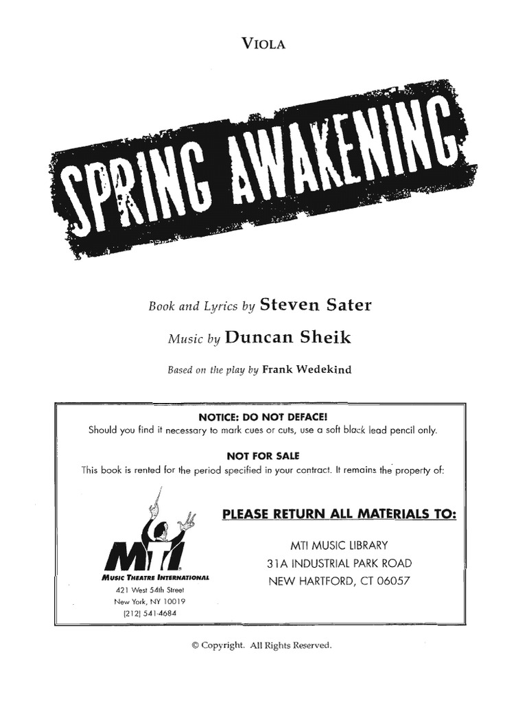 Viola - Spring Awakening | PDF