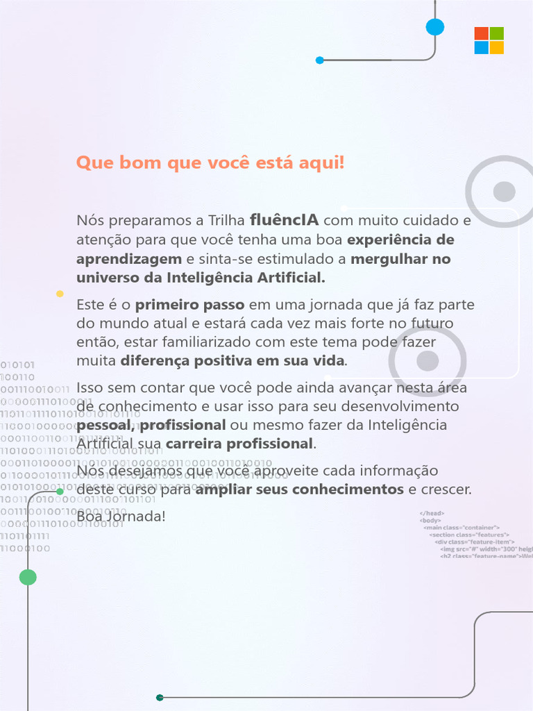 1-Carta de Boas Vindas | PDF