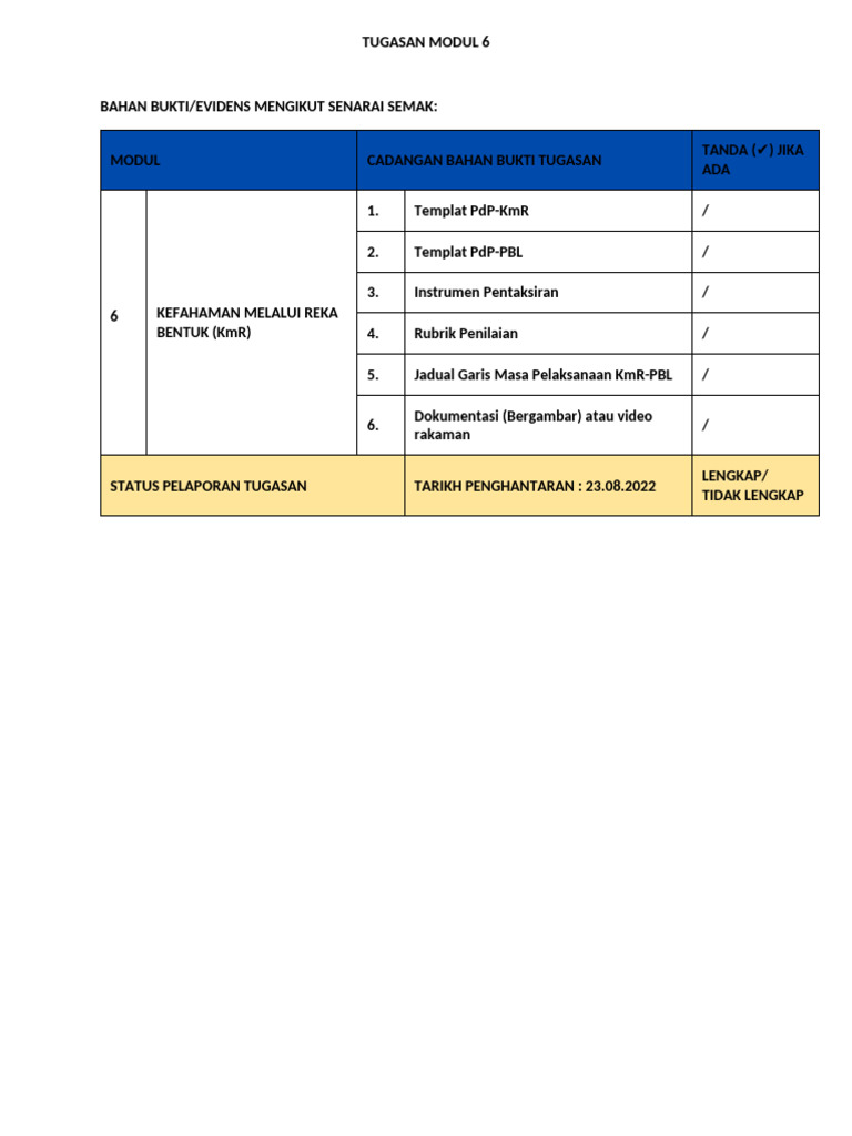 TUGASAN MODUL 6 | PDF